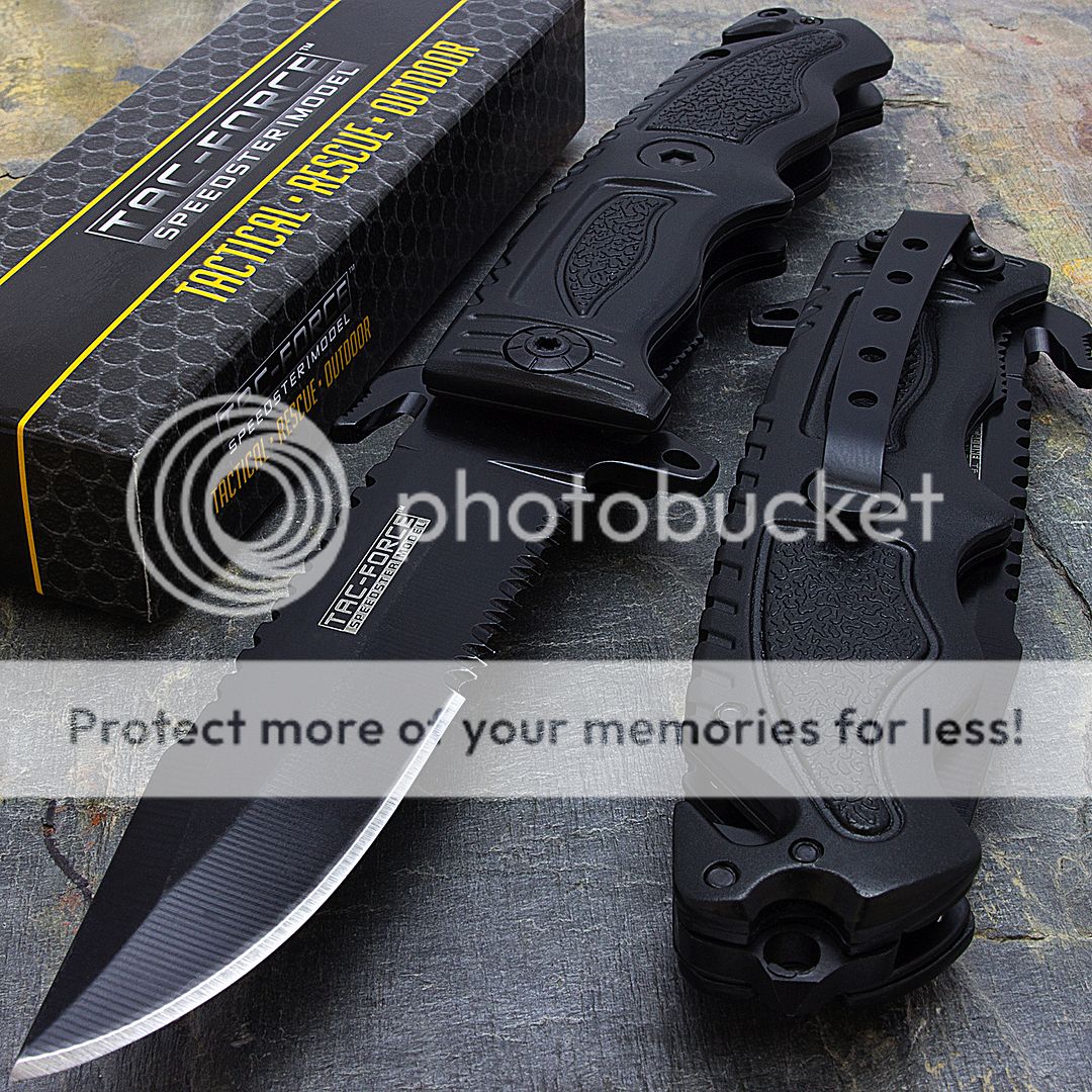 8.5" TAC FORCE SPRING OPEN ASSISTED TACTICAL FOLDING POCKET KNIFE GLASS ...