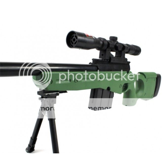 L96 AGM AWP AWM SPRING AIRSOFT TACTICAL SNIPER RIFLE GREEN GUN w/ 6mm ...